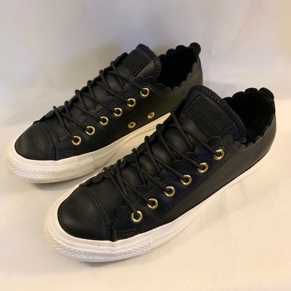 Converse | Shoes | Converse All Star Black Leather | Poshmark